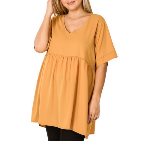 Zenana Outfitters | Tops | Zenana Oversized Shirring Empire Waist Flowy ...